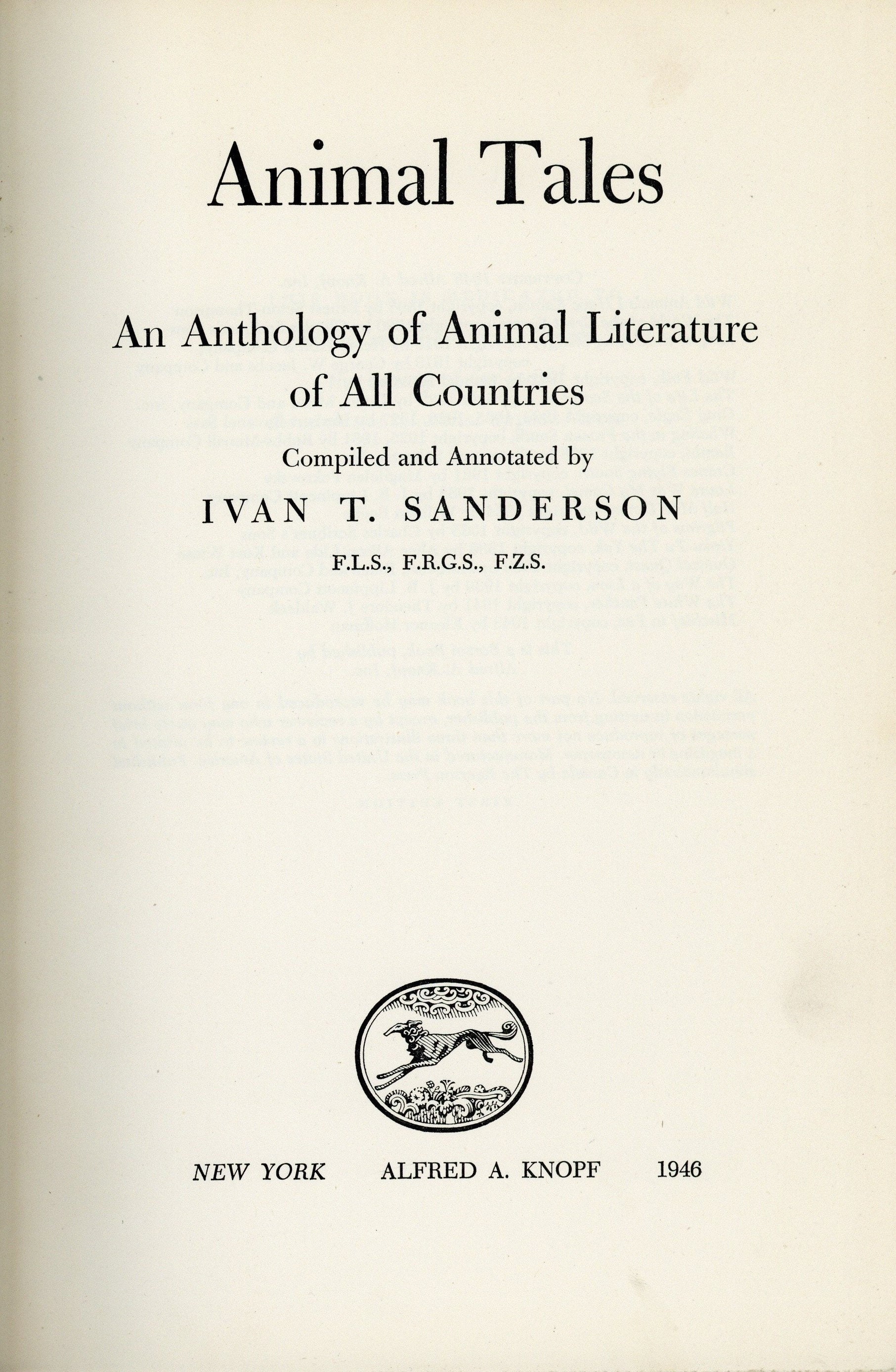 The Lion From Animal Tales, by Ivan T. Sanderson Vintage 1946 Book ...