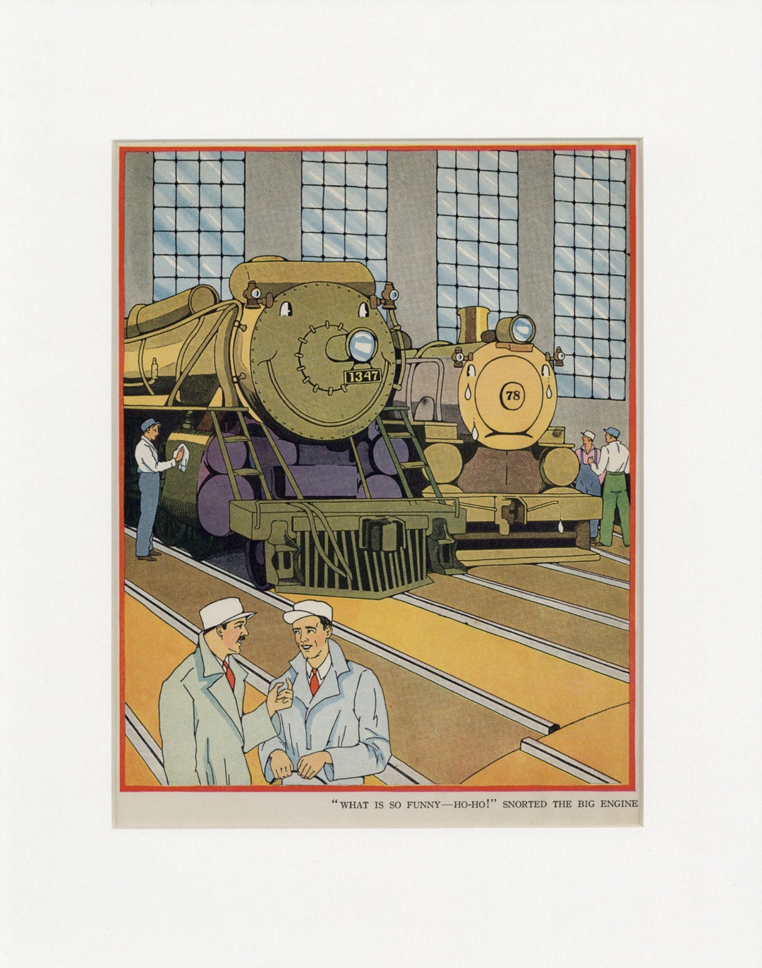 Vintage 1935 the Sad Little Switch Engine Story Book Print - Etsy