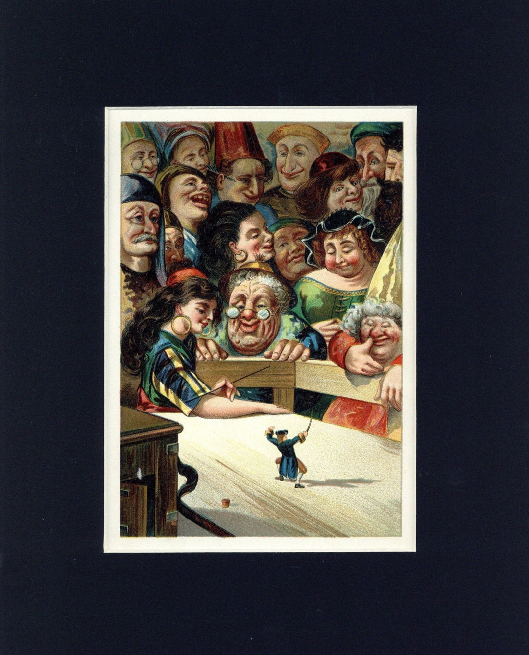 Antique Circa 1914 Print of Gulliver Entertaining the Giants of ...