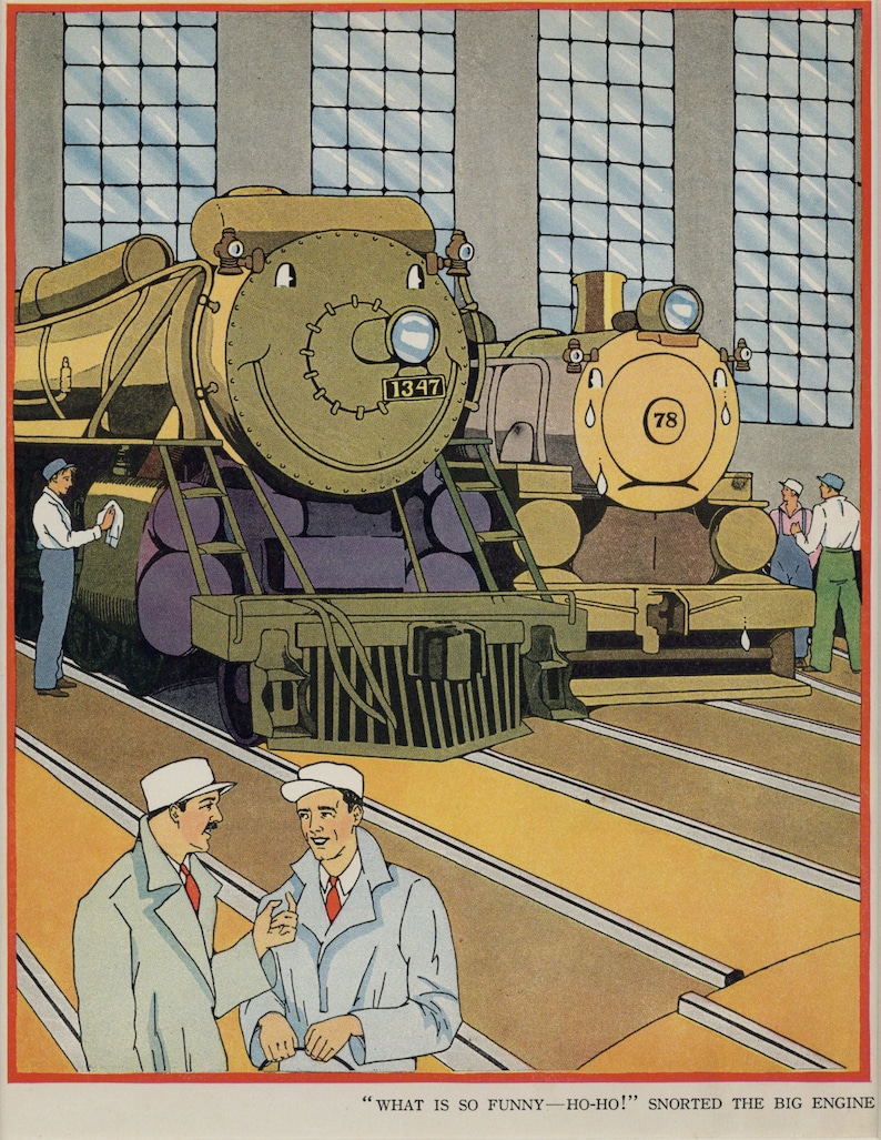 Vintage 1935 the Sad Little Switch Engine Story Book Print - Etsy