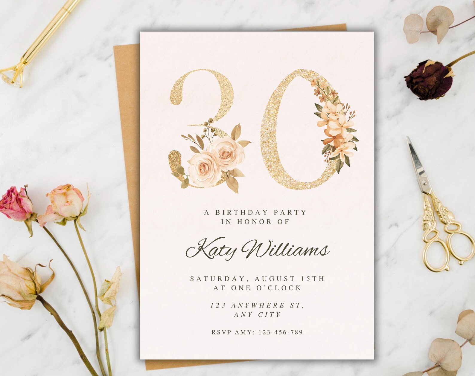 30th Birthday Invitation | Birthday Invitation for Women | for Her ...