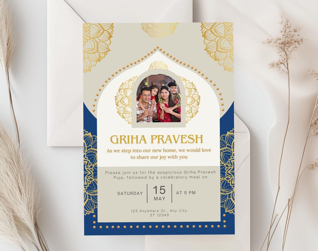 Indian Housewarming Invite | Housewarming Invitation | Griha Pravesh ...