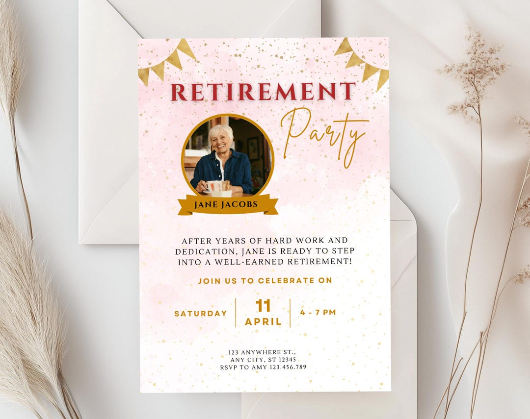 Retirement Party Invitation | Retirement Invite | Retirement Invitation ...