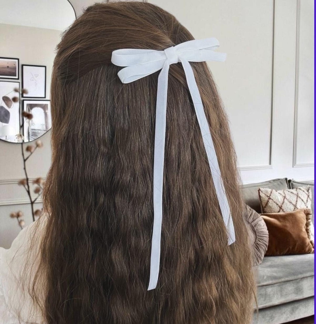 Velvet Bow , White Velvet Bow, Velvet Hair Bow , Fancy Hairbows, Bow ...