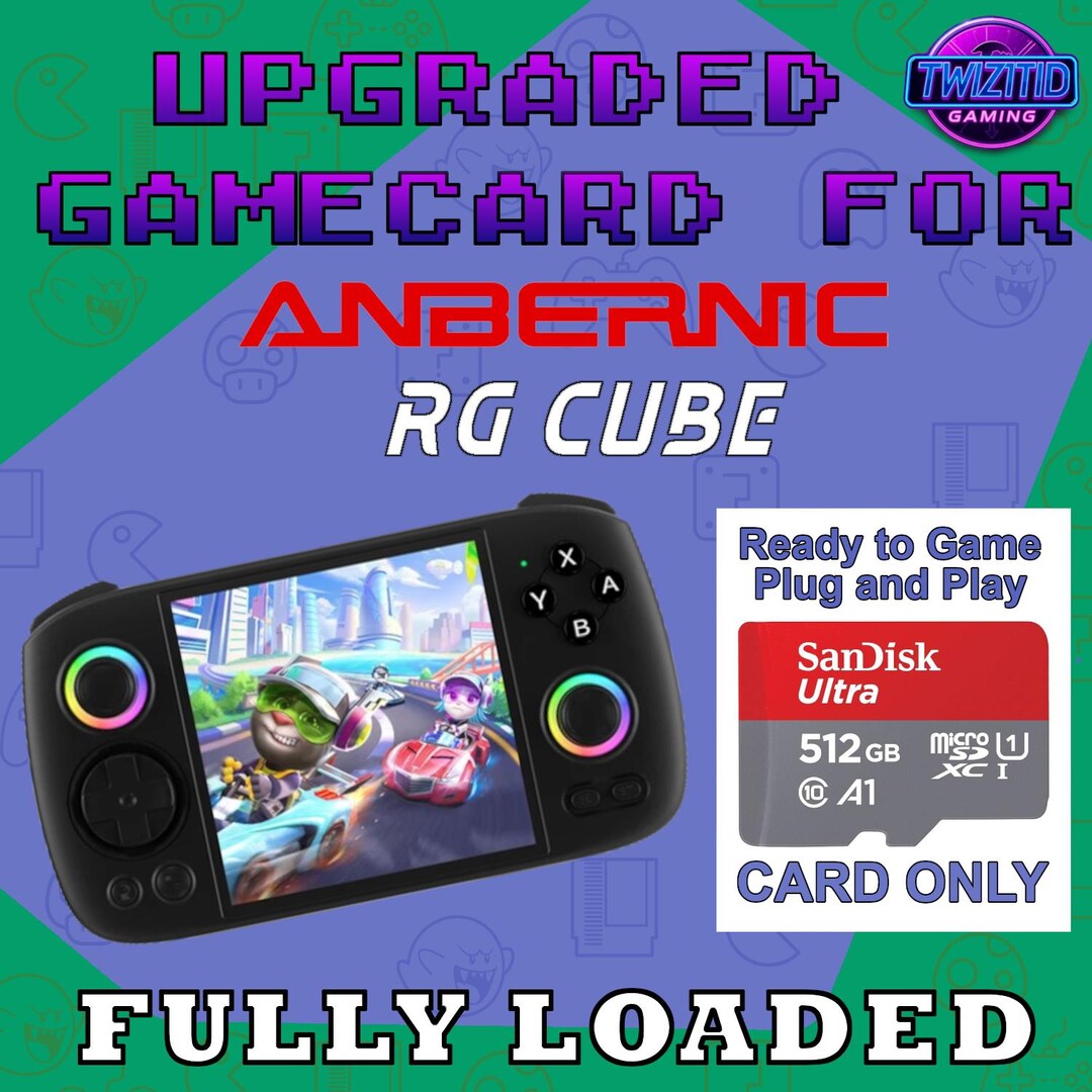 Upgraded Game Card for Anbernic RG Cube San Disk 512GB Fully Loaded ...