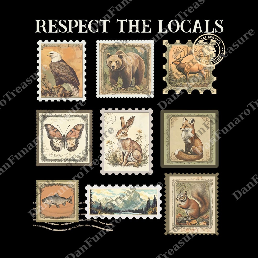 Respect the Local Wildlife Png, Animal Digital, Gift for Nature Lover ...