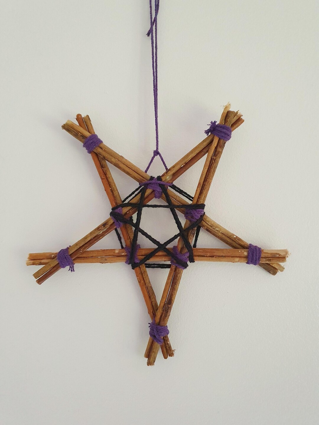 Willow Pentagram Five-pointed Star Ornament for Wiccan & Pagan Rituals ...