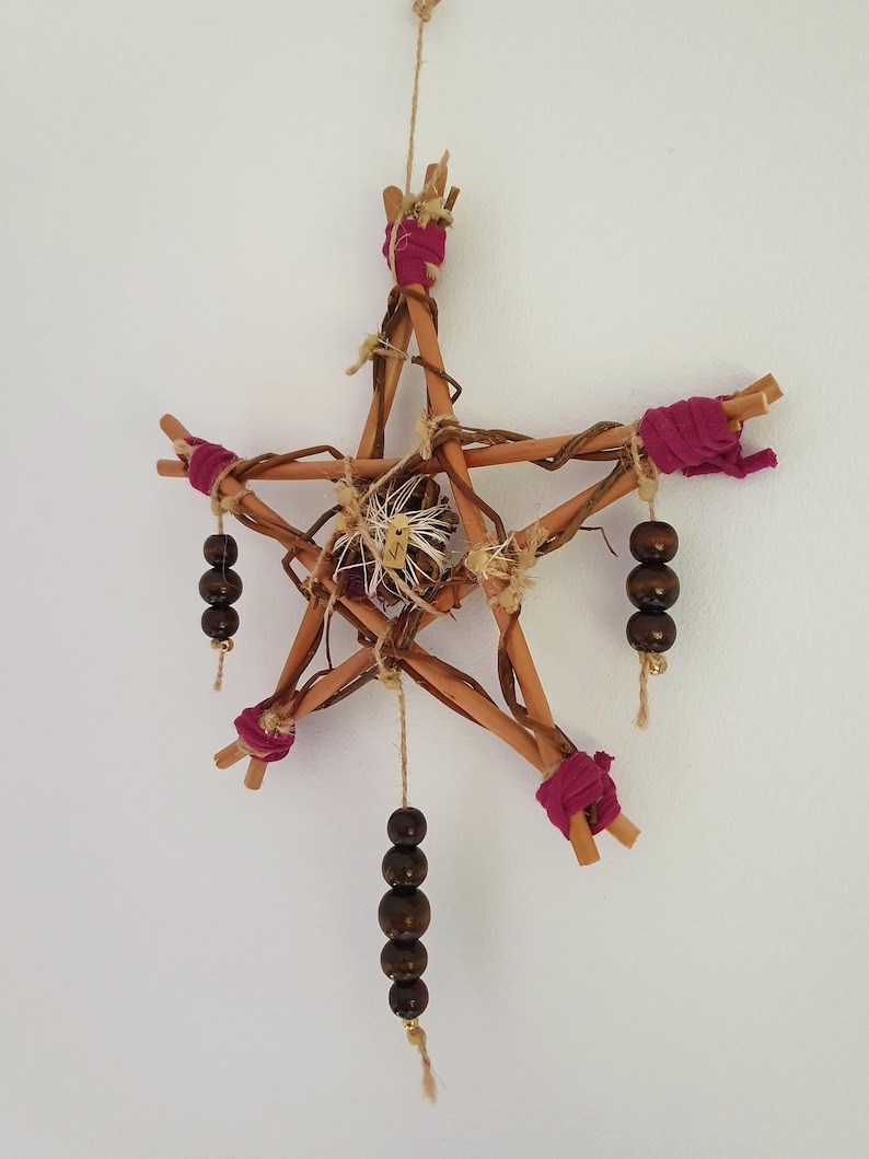 Willow Pentagram Five-pointed Star Ornament for Wiccan & Pagan Rituals ...