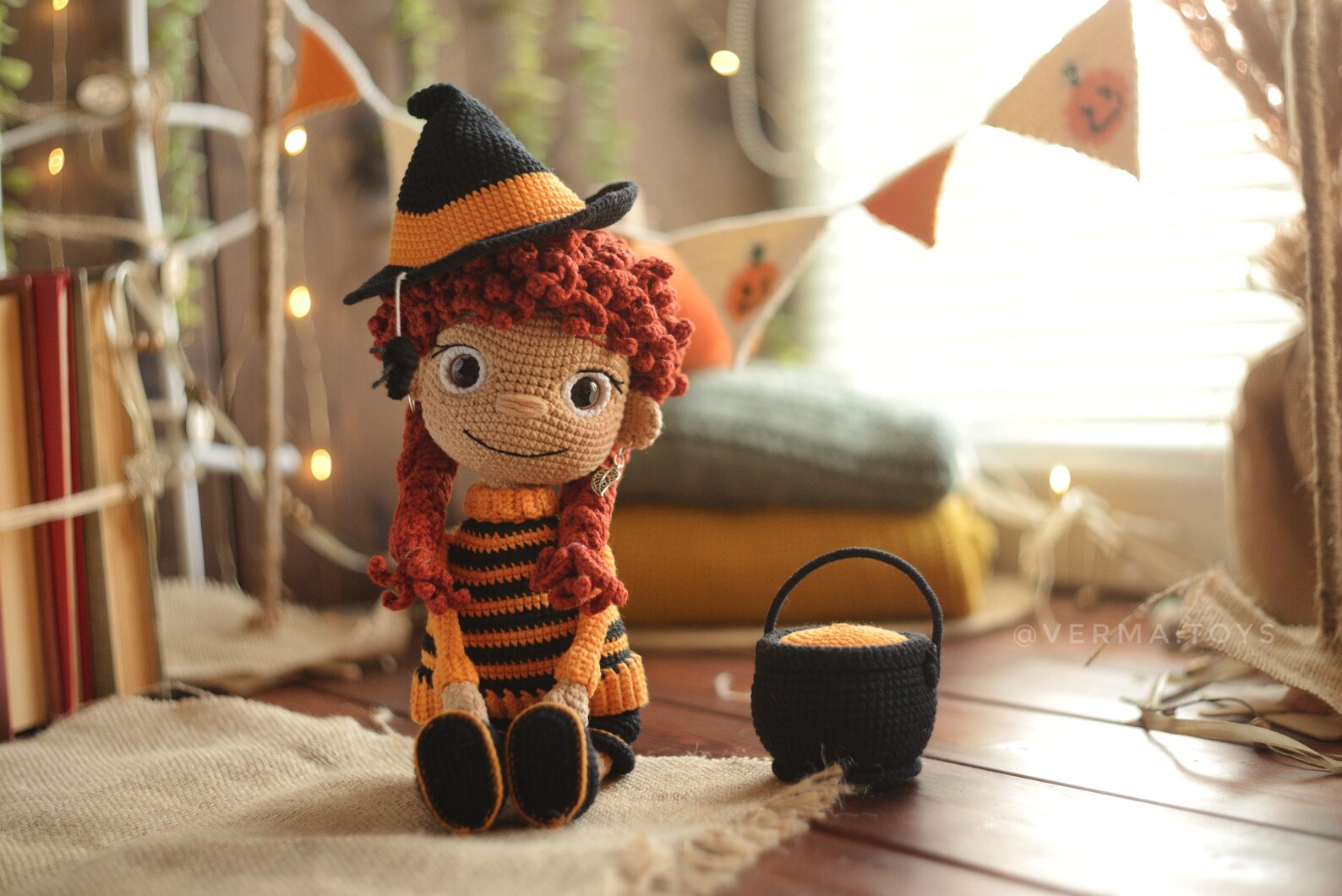 Crochet Pattern Cute Witch Agnes Doll PDF - Etsy