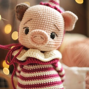 Crochet Pattern Cute Ivy the Pig Piglet Amigurumi PDF English Spanish ...