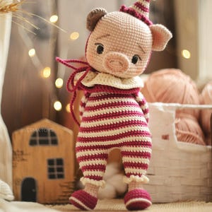 Crochet Pattern Cute Ivy the Pig Piglet Amigurumi PDF English Spanish ...