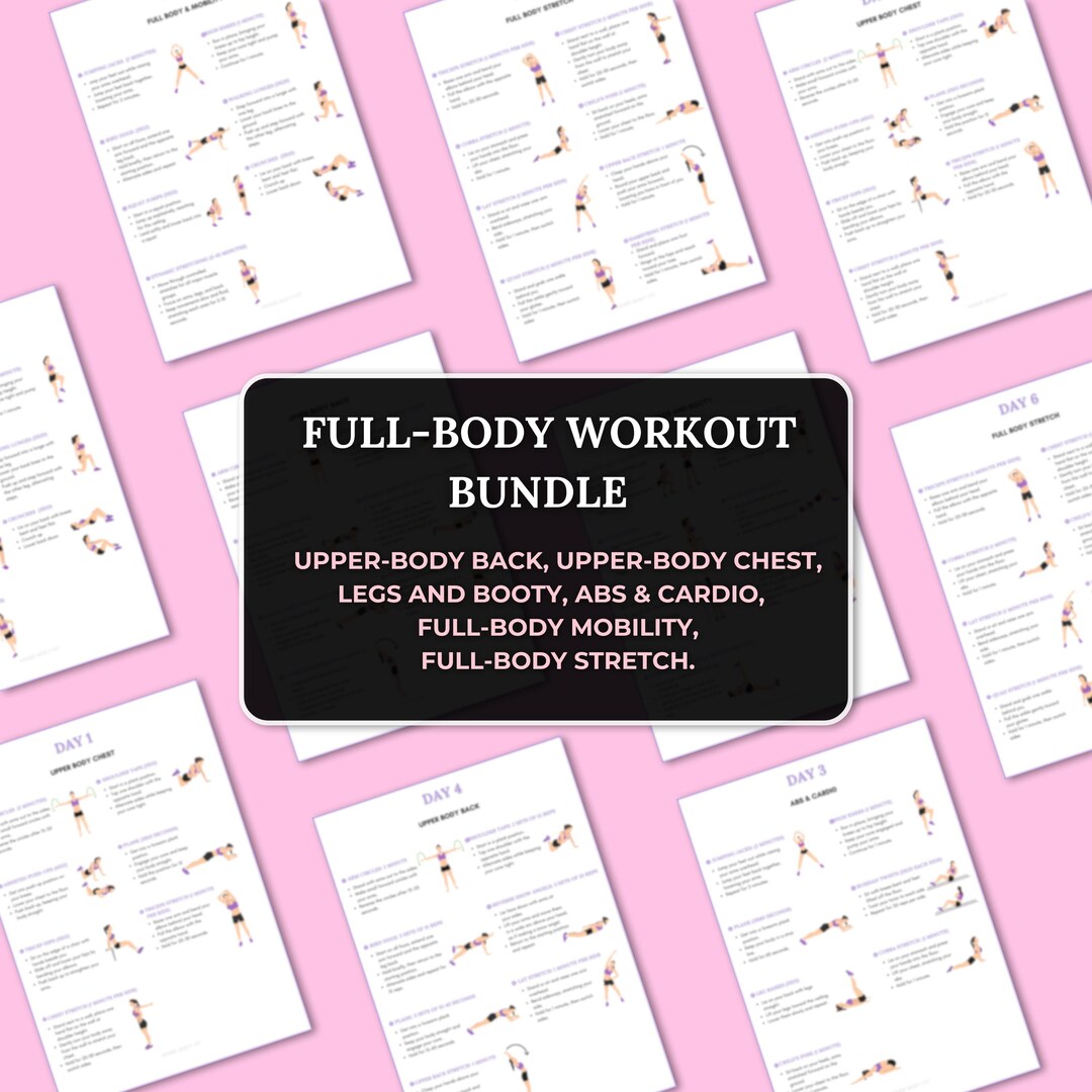 Full-body Bundle Home Workout No Equipment Fitness Program From Home ...