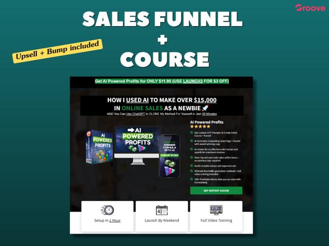 AI Course Sales Funnel Template + Video Training - Etsy