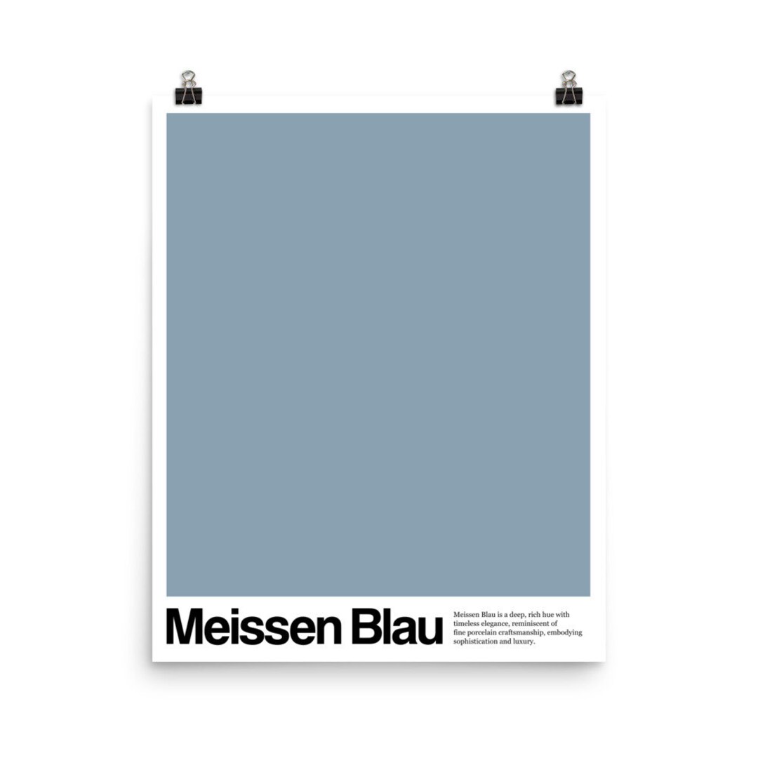Meissen Blau Classic Porsche Color Swatch Poster - Etsy