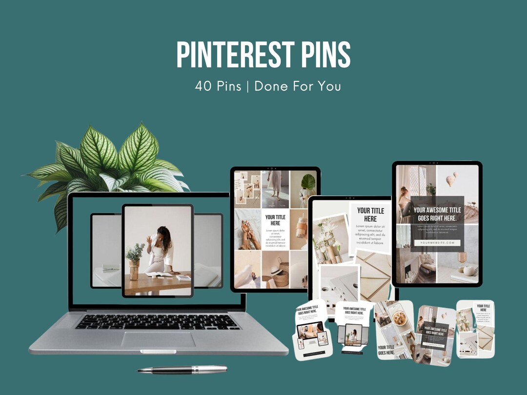 40 Pinterest Templates | Customizable Canva Designs (PDF) - Etsy UK