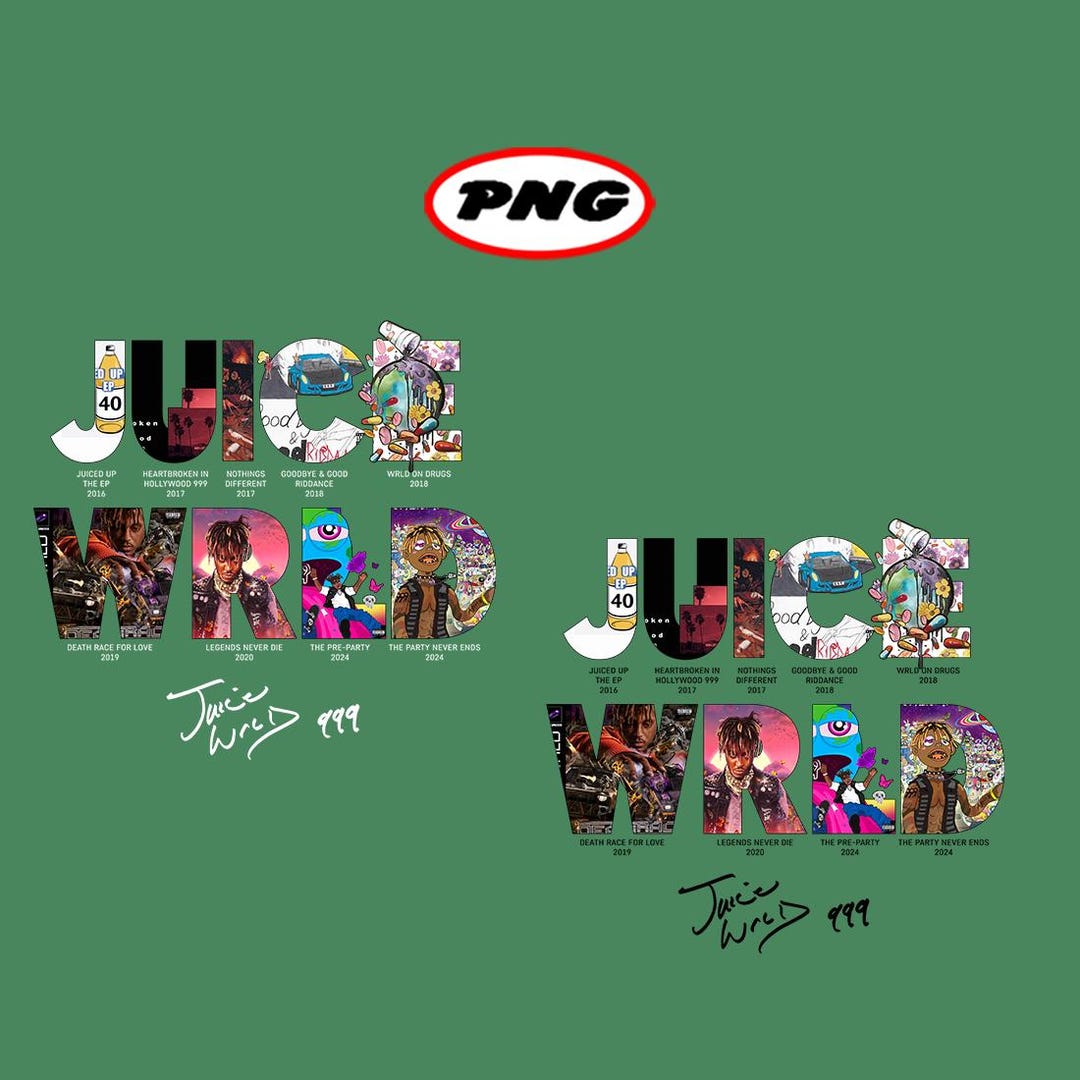 Design Juice WRLD Files Png, Hip Hop Files, Rap Album Design, Colorful ...