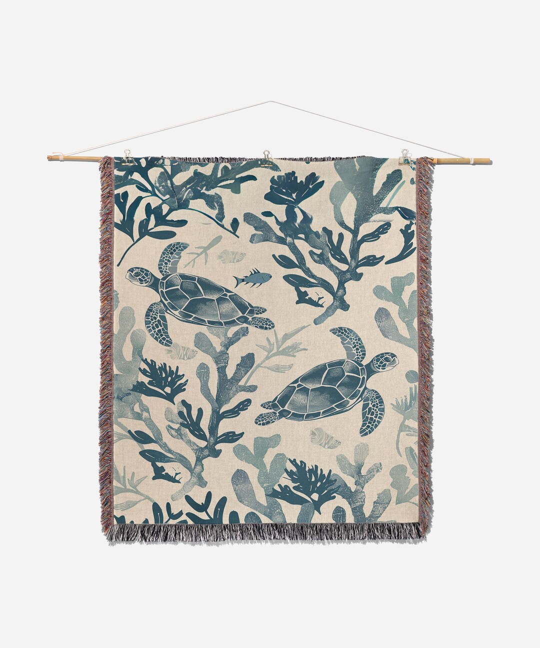 Sea Turtles Woven Blanket, Turtles Pattern Blanket, Turtle Lover Gift ...