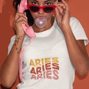 Groovy Aries Zodiac Sign Digital Download – PNG, SVG, JPG | Wavy ...