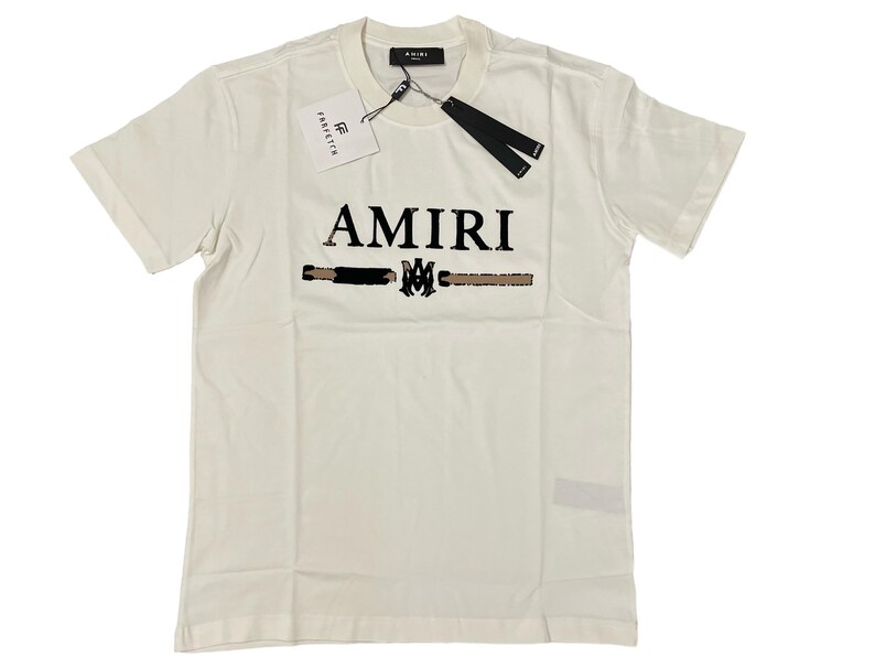 Amiri Logo Belt Graphic T-shirt White regular Fit - Etsy