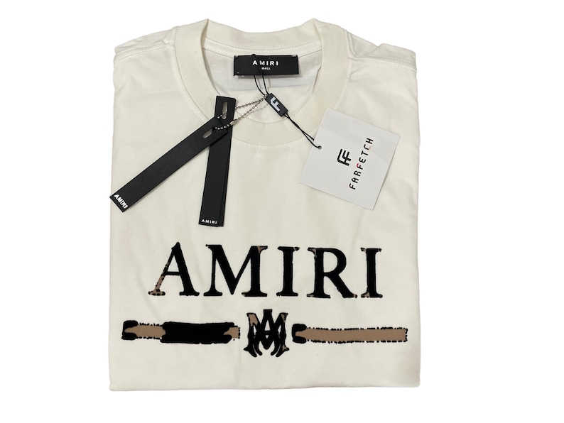 Amiri Logo Belt Graphic T-shirt White regular Fit - Etsy