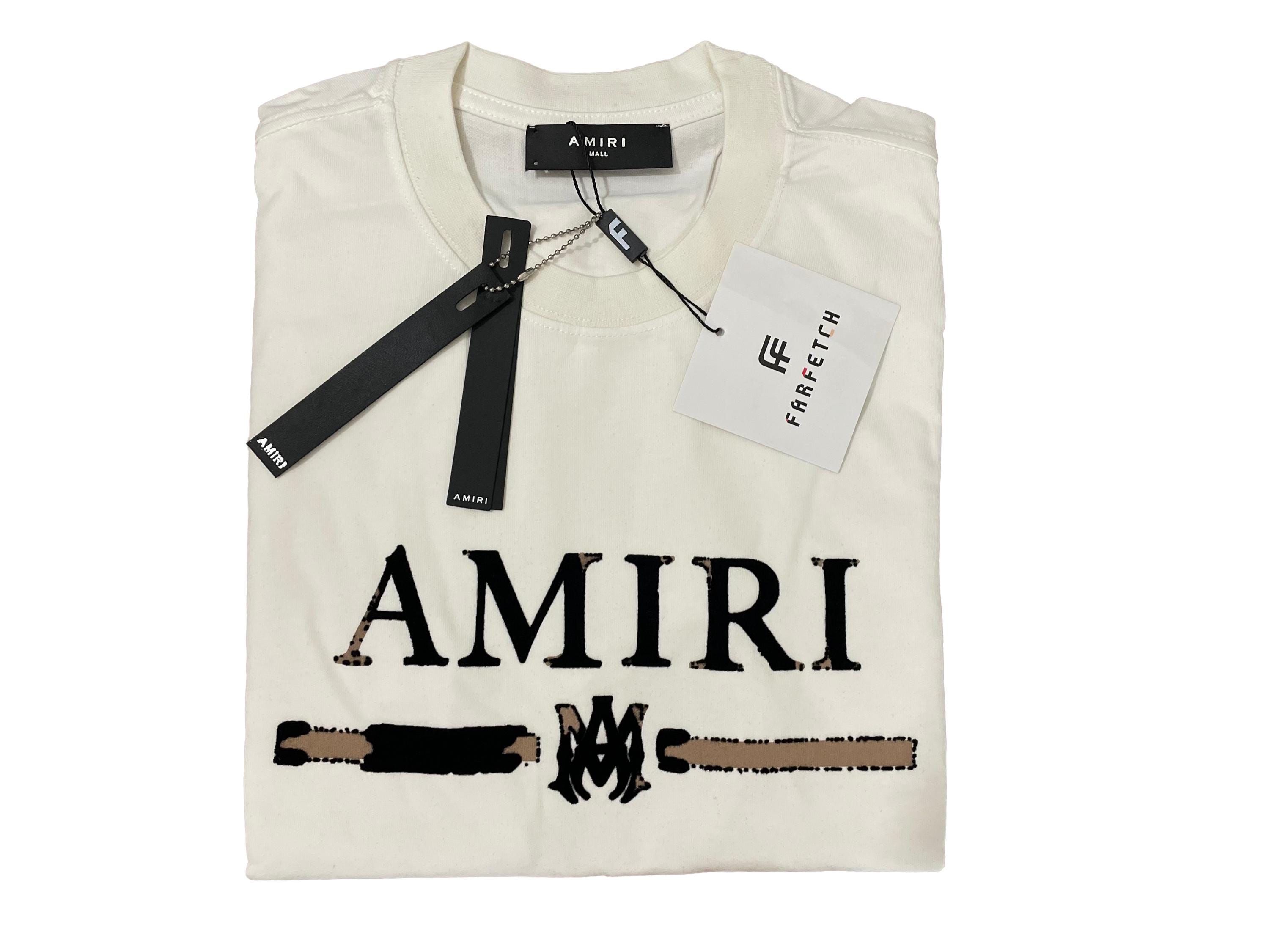 Amiri Logo Belt Graphic T-shirt White regular Fit - Etsy