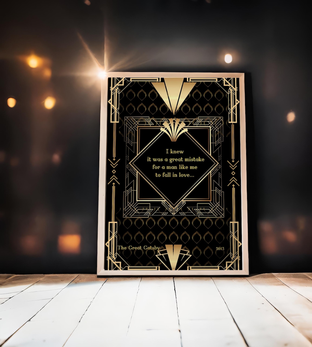 Great Gatsby Poster Digital Download Party Art Deco Poster Book Lover ...