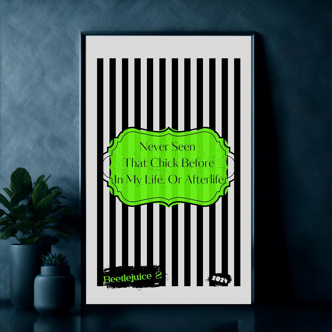 Beetlejuice Poster New Beetlejuice Movie Quotes Horror Wall Art Dark ...