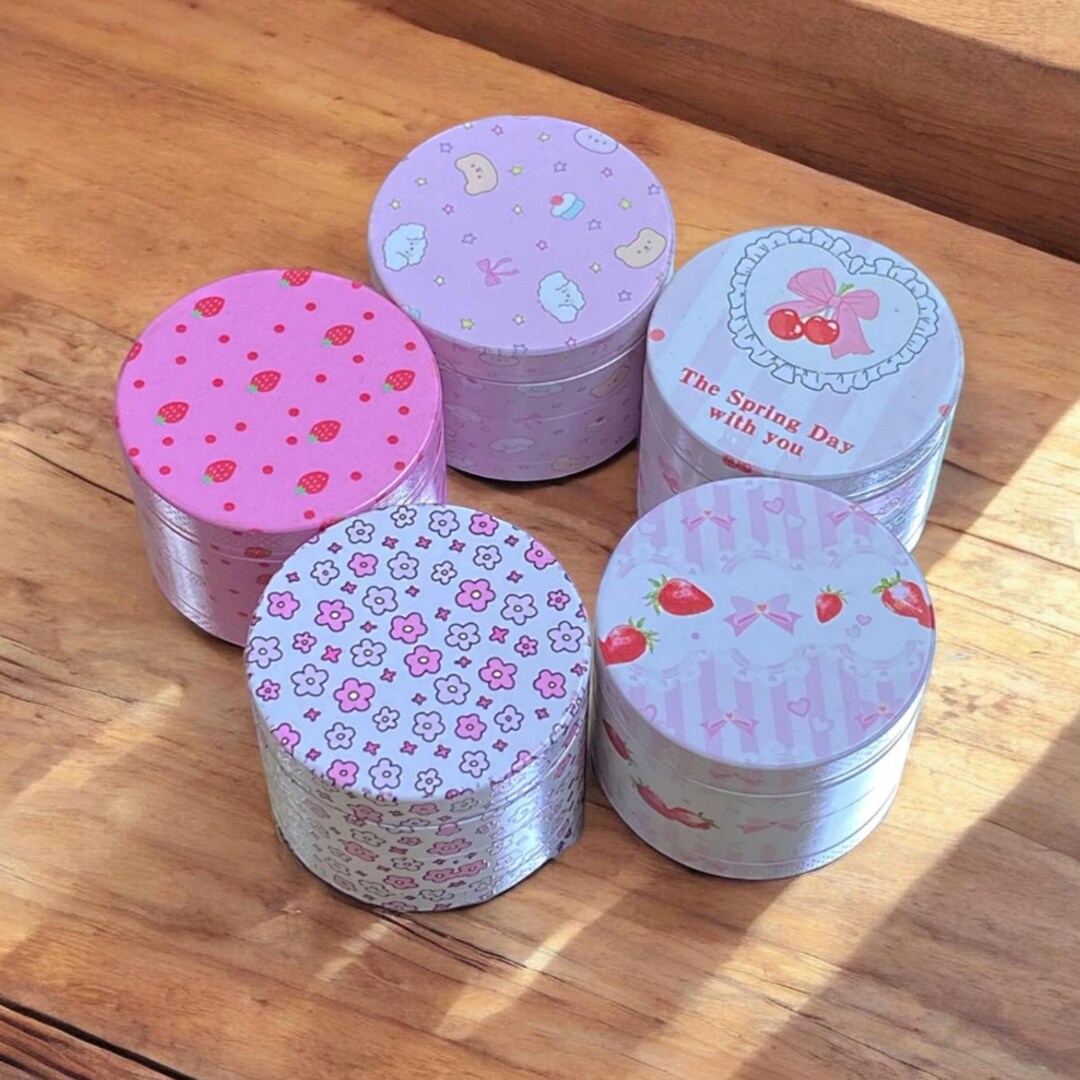 Grinder for Herbs With Unique Pink Designs Gift for Her Valentines Gift ...