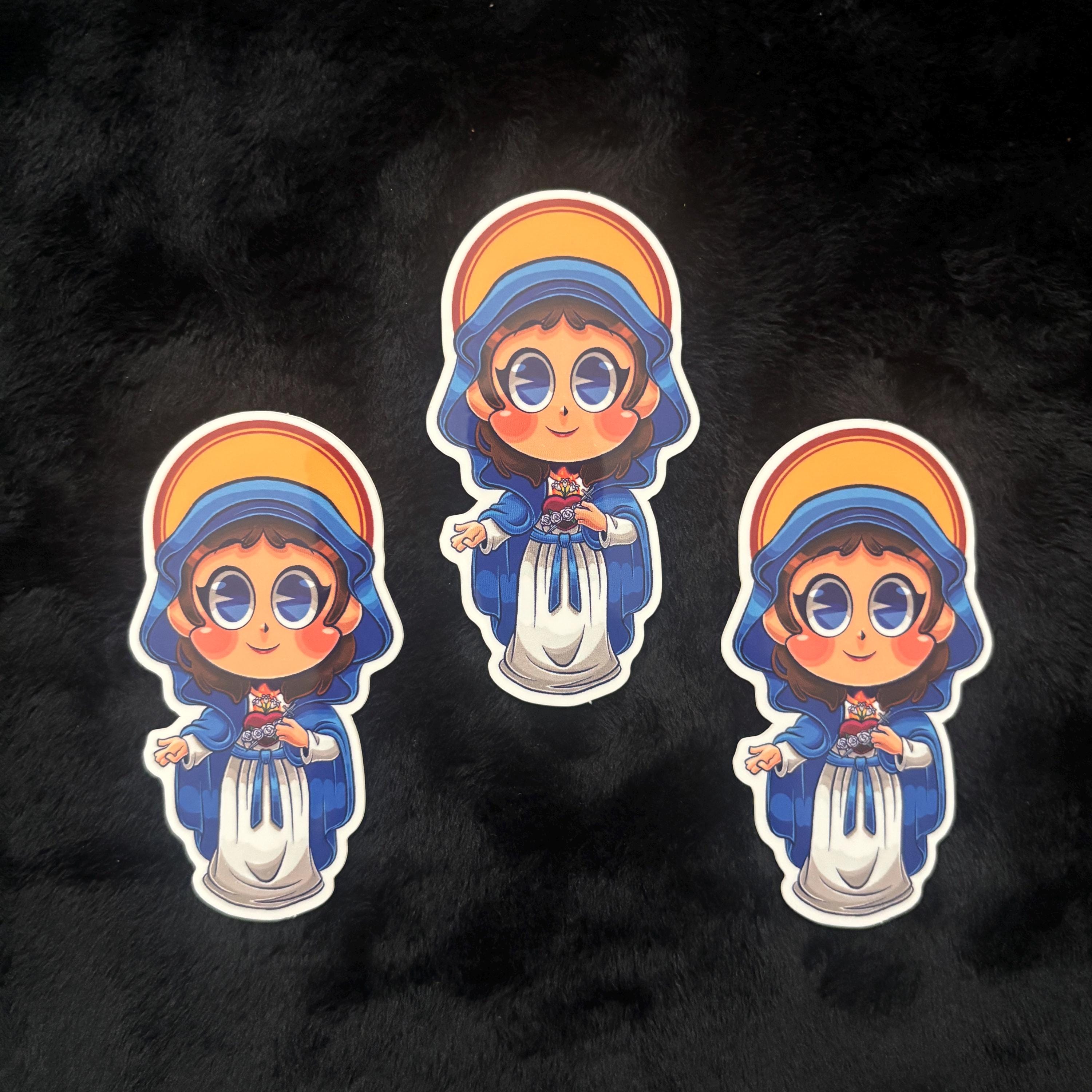 Cute Immaculate Heart of Mary "venerable Vinyl" Chibi Sticker-- Great ...