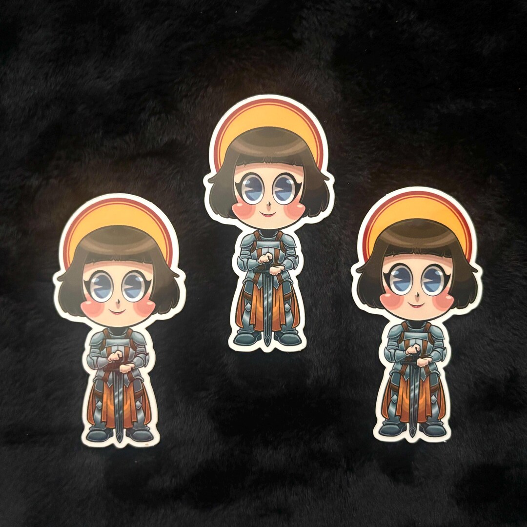 St. Joan of Arc Chibi Sticker: Waterproof Vinyl Saint Decal - Etsy