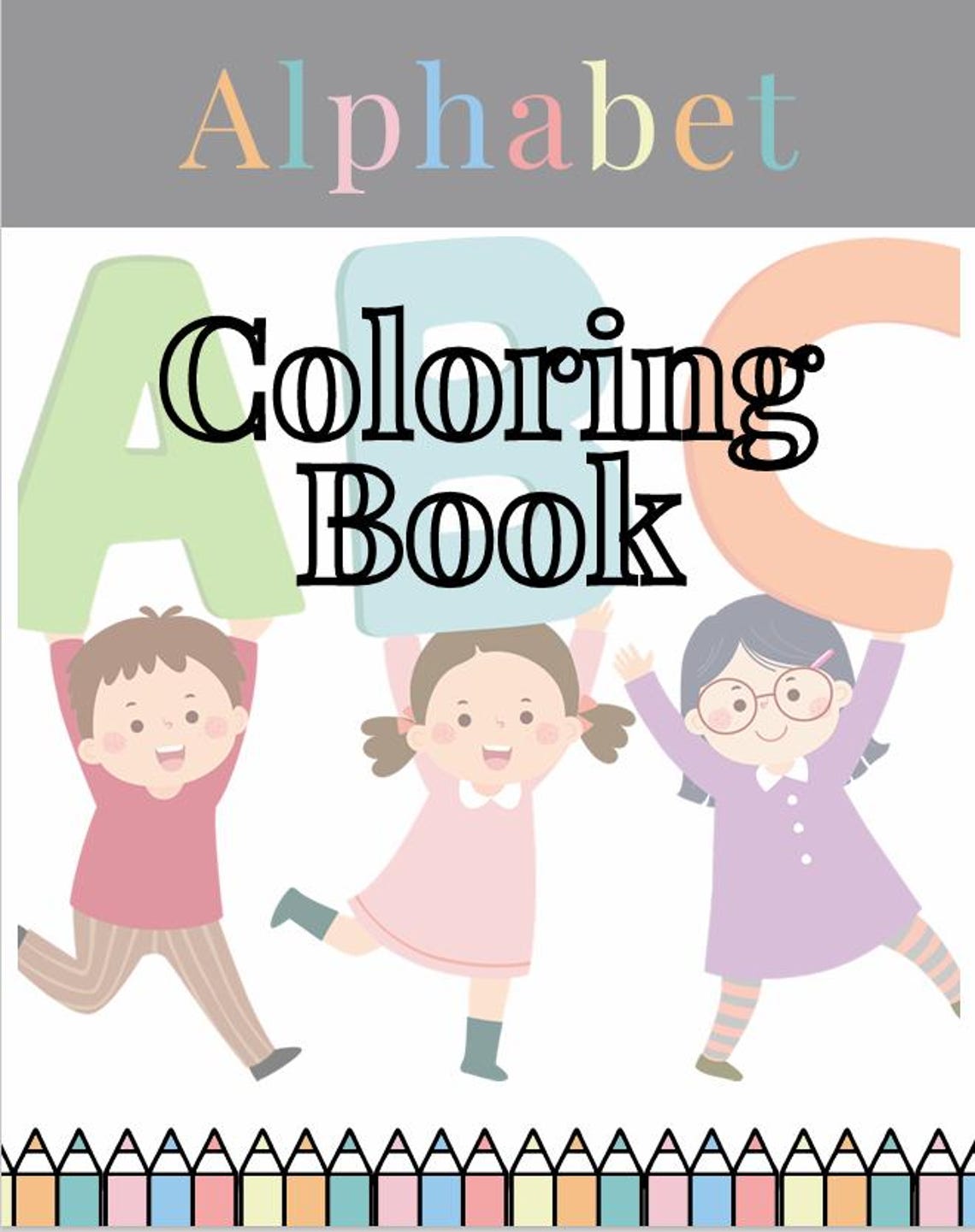 Printable Alphabet Colouring Book - Etsy