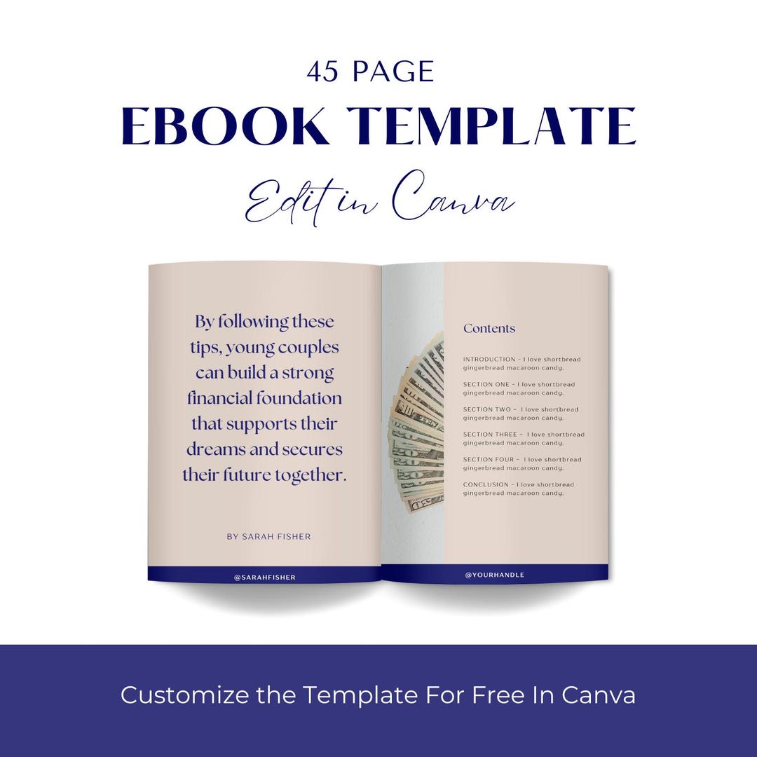 Ebook Template, Ebook Template Canva, Ebook Mockup, Ebook Cover, Ebook ...