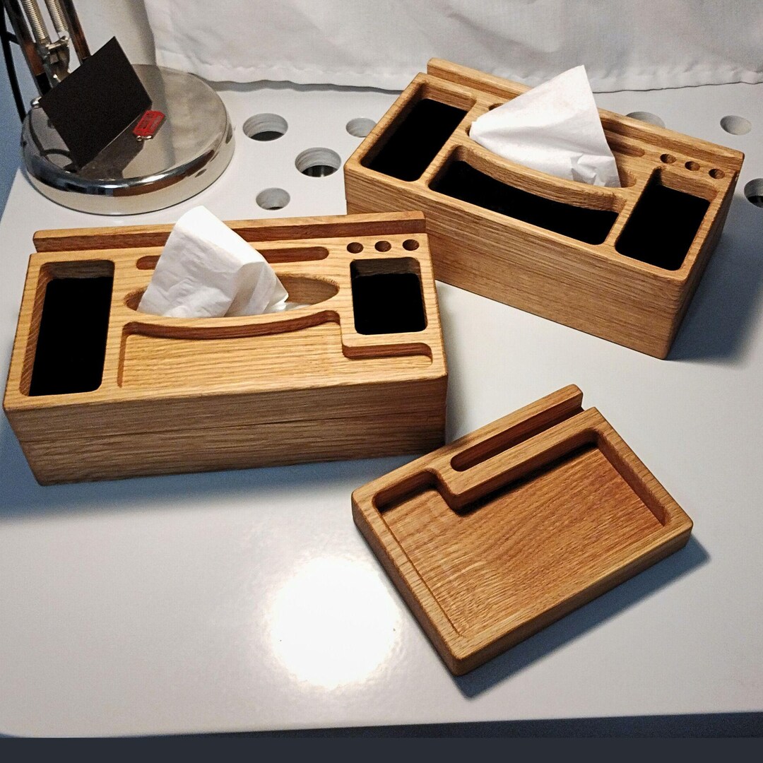 Wooden Tissue Box, Set of 2 Tissue Boxes , Tissue Box Covers Classic ...