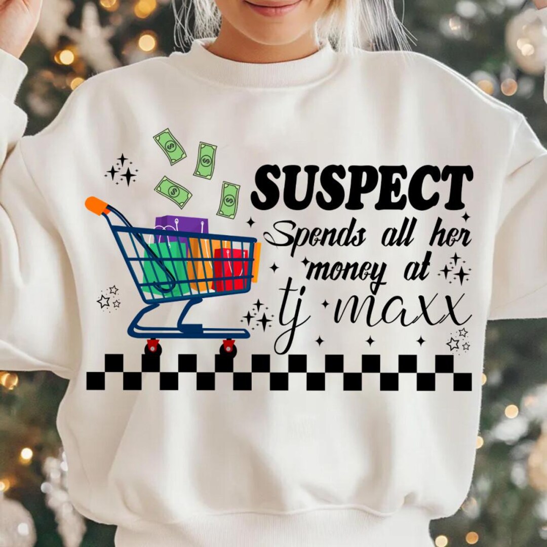 Suspect Spends All Her Money Png, Digital Download, Tiktok Trend Png ...