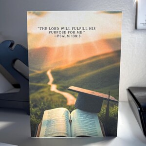 Christian Graduation Card – Psalm 138:8 – God’s Purpose for Me – Faith ...