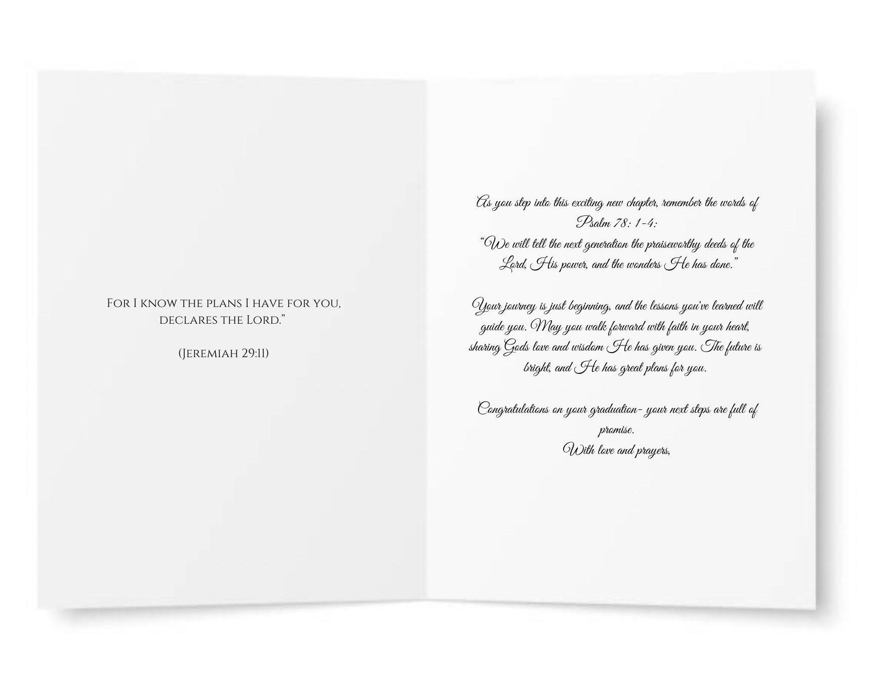 Christian Graduation Card- Inspiring Faith and Future Blessings ...