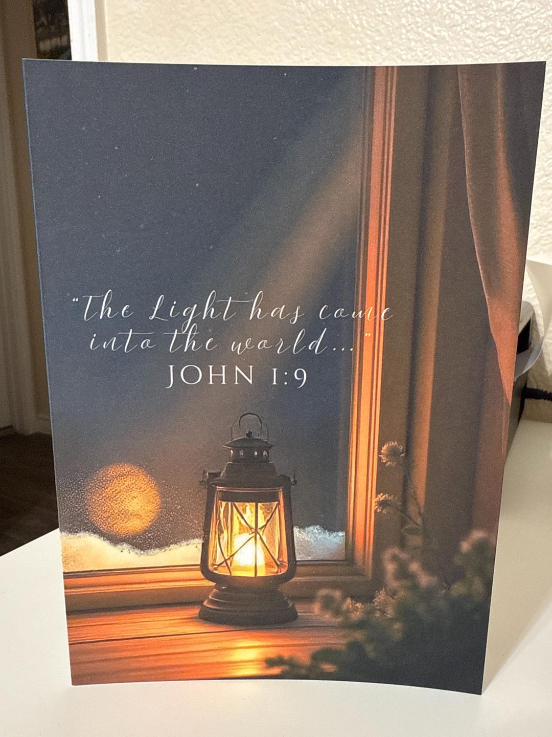 Christmas Religious Card, Faith-based Holiday Greeting With Scripture ...