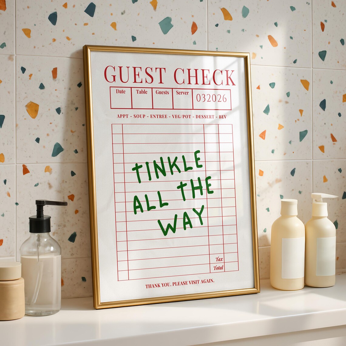 Funny Santa Christmas Bathroom Art Prints | Holiday Restroom Decor ...