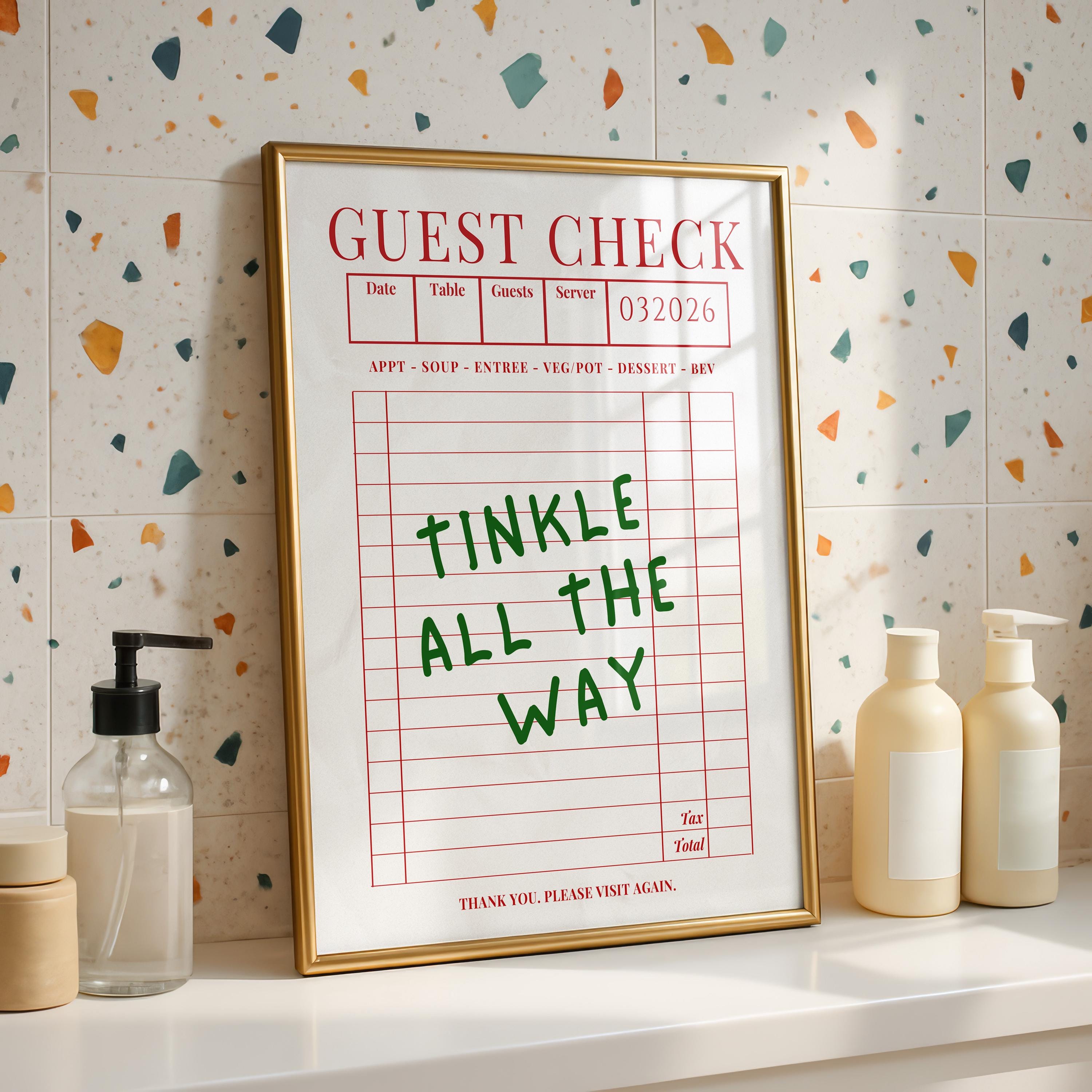 Funny Santa Christmas Bathroom Art Prints | Holiday Restroom Decor ...