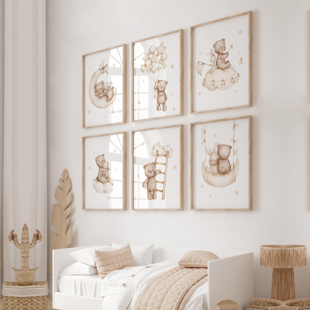 Beige Teddy Bear Print, Teddy Bear Printable,teddy Bear Poster, Beige ...