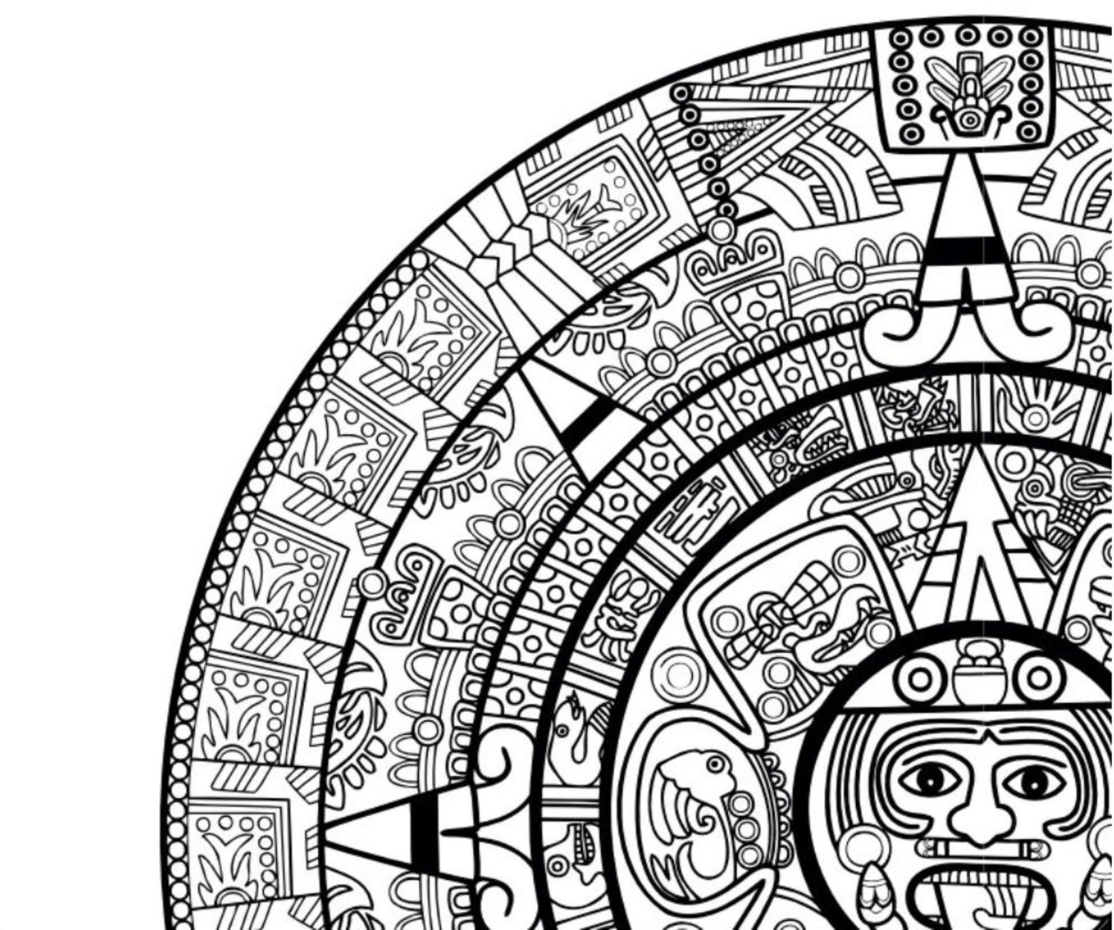 Vector Models for Laser Cutting and Cricut - Mayan Calendar, Mayan ...