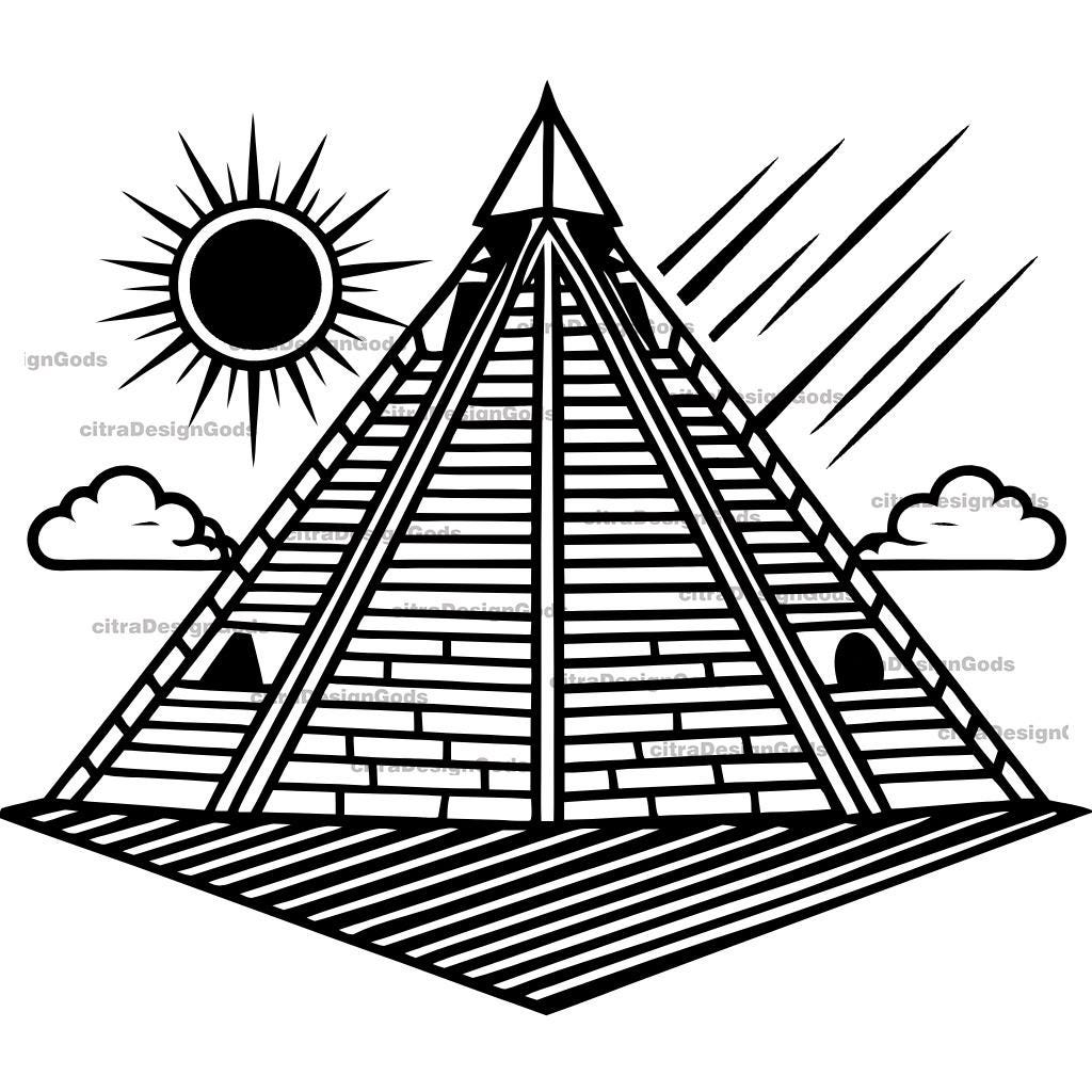 Egyptian Pyramid Art SVG / Pyramid Wall Art / Egypt Pyramid / Egypt Svg ...