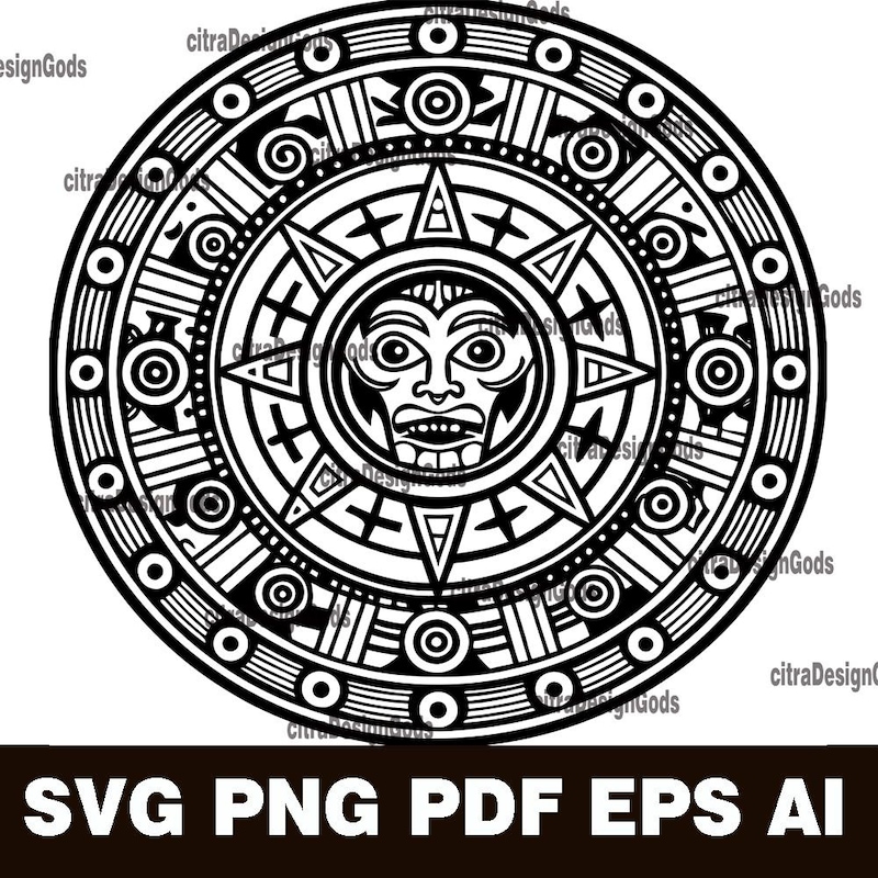 Mayan Calendar Svg - Etsy