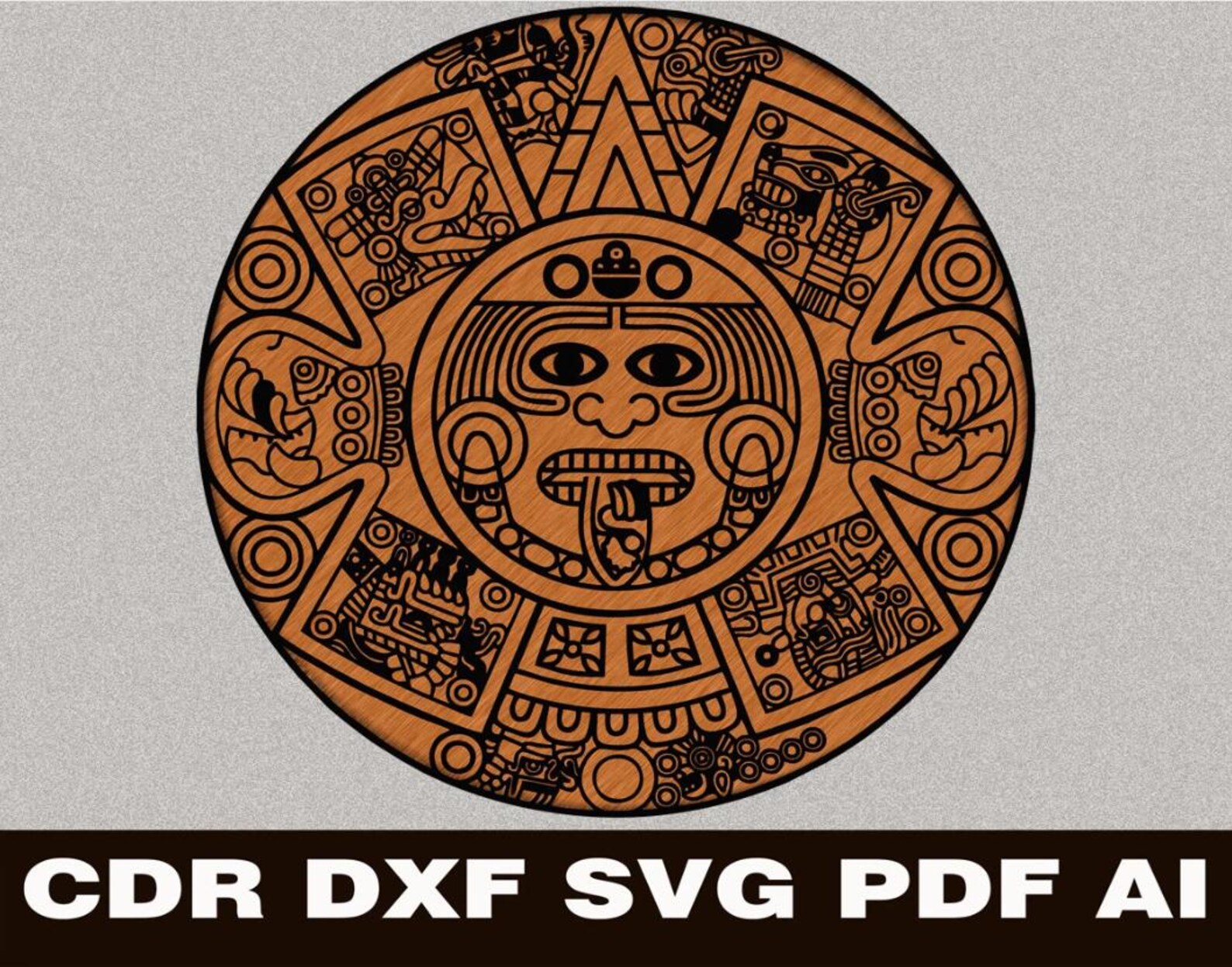 Vector Models for Laser Cutting and Cricut Aztec Calendar, Aztec ...