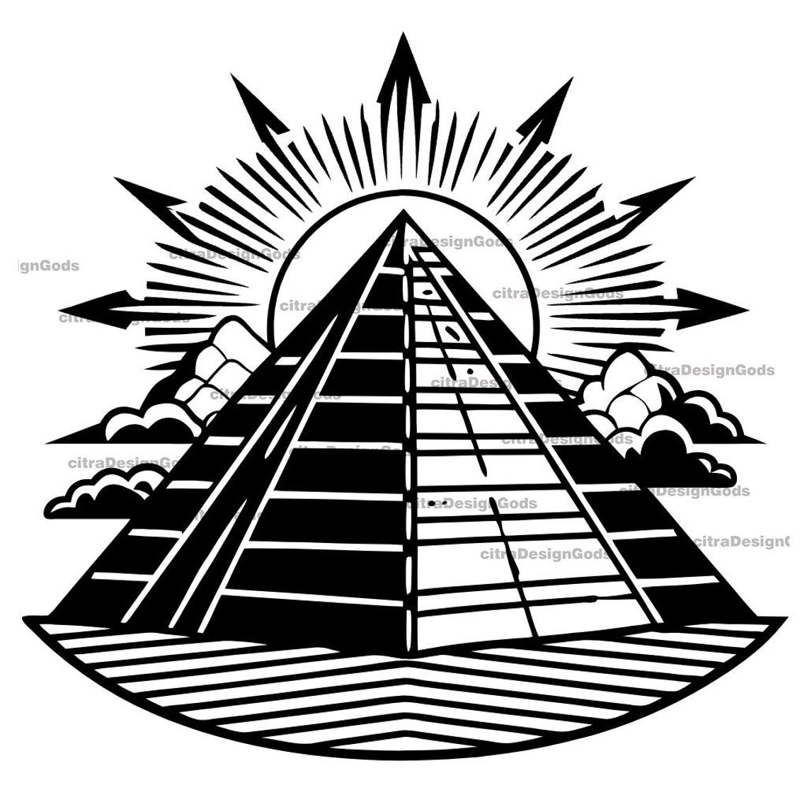 Egyptian Pyramid Art SVG / Pyramid Wall Art / Egypt Pyramid / Egypt Svg ...