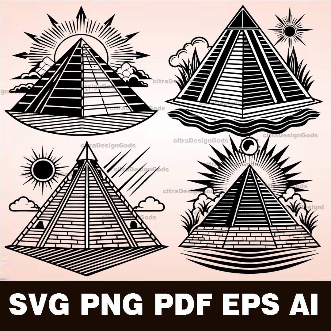 Egyptian Pyramid Art SVG / Pyramid Wall Art / Egypt Pyramid / Egypt Svg ...