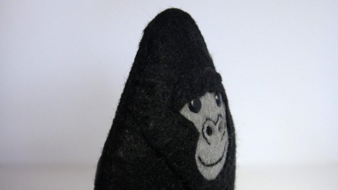 Felt Gerry the Gorilla Sewing PDF Pattern, Stitching Tutorial, DIY ...