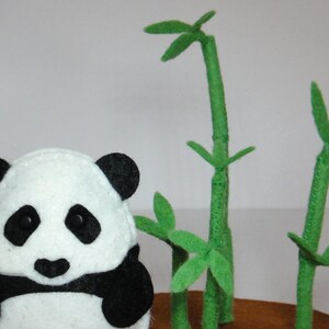 Felt Paco the Panda and Bamboo Sewing PDF Pattern, DIY Finger Puppet ...