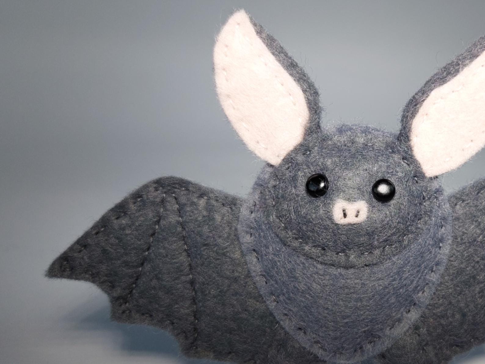 Felt Tommy the Bat Sewing PDF Pattern, Stitching Tutorial, DIY Plush ...
