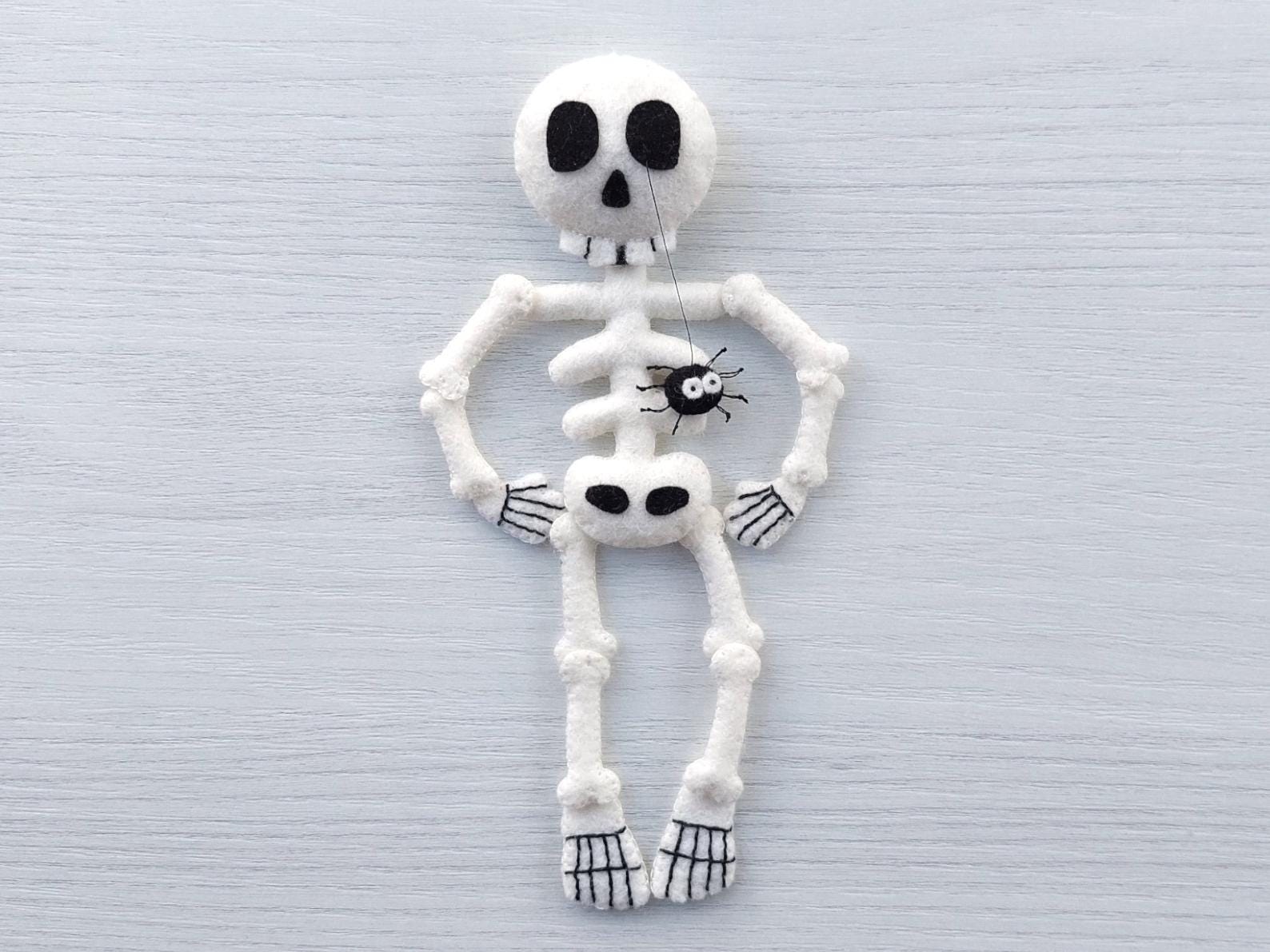 Felt Skeleton Sewing PDF Pattern, Spider, Stitching Tutorial, DIY Plush ...
